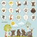 Woodland Animal Clipart, Forest Friends, Fox, Bear Clip Art, Raccoon ...