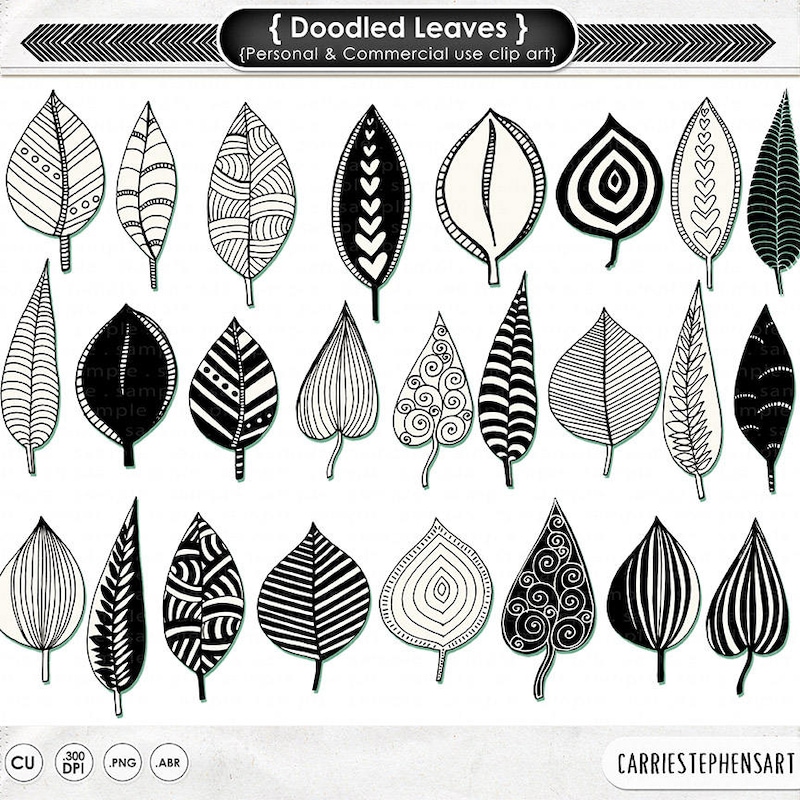 Leaves Clip Art - Etsy