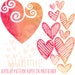 Line Heart Border Clipart, Heart Digital Stamps, Printable Border PNG ...