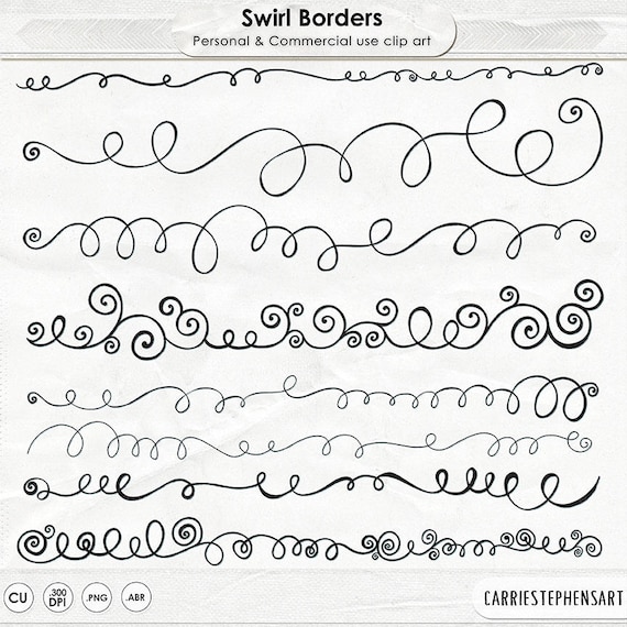 Printable Swirl Borders