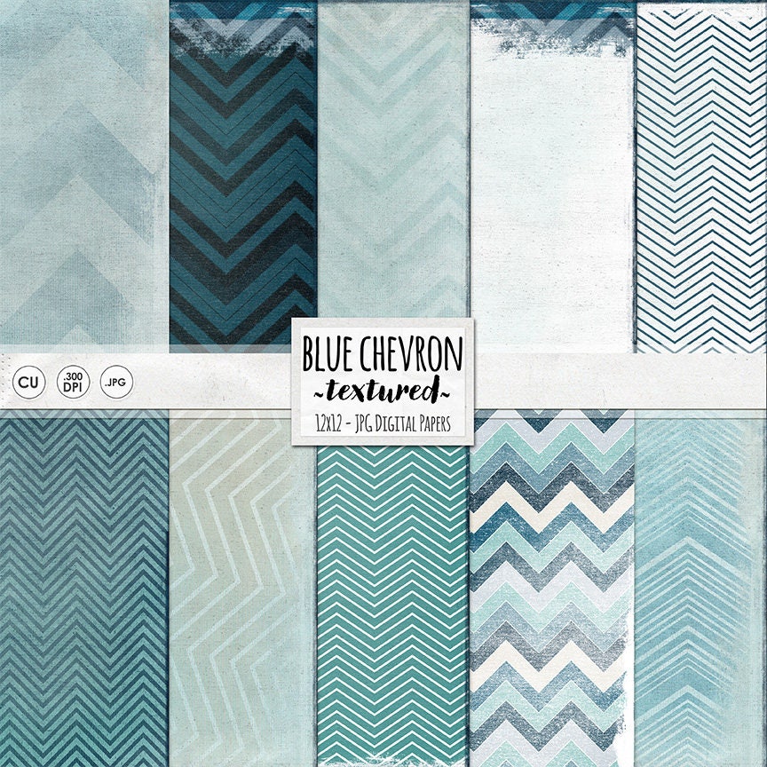 Sky Blue Digital Paper Chevron Pattern Masculine Textured - Etsy Canada
