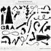 Arrow Doodle Clipart Hand Drawn Digital Stamps Arrows Line - Etsy