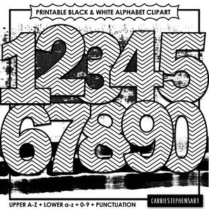 Chevron PRINTABLE Alphabet Clipart, School Bulletin Board Letters ...