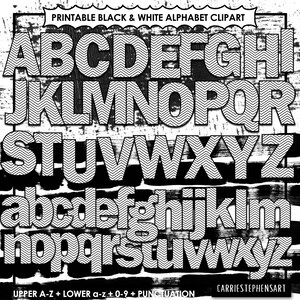 Chevron PRINTABLE Alphabet Clipart, School Bulletin Board Letters ...