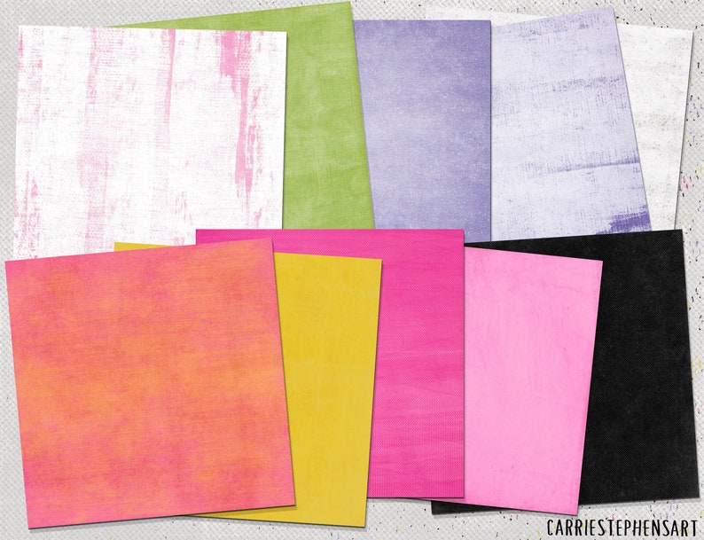 Vivid Solid Digital Paper, Printable Scrapbook Backgrounds, JPG ...