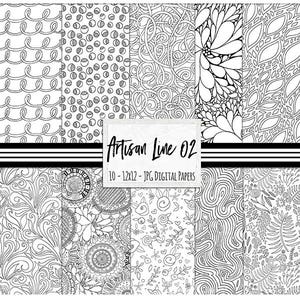 Black and White Digital Background Bundle, Digital Paper Bundle ...