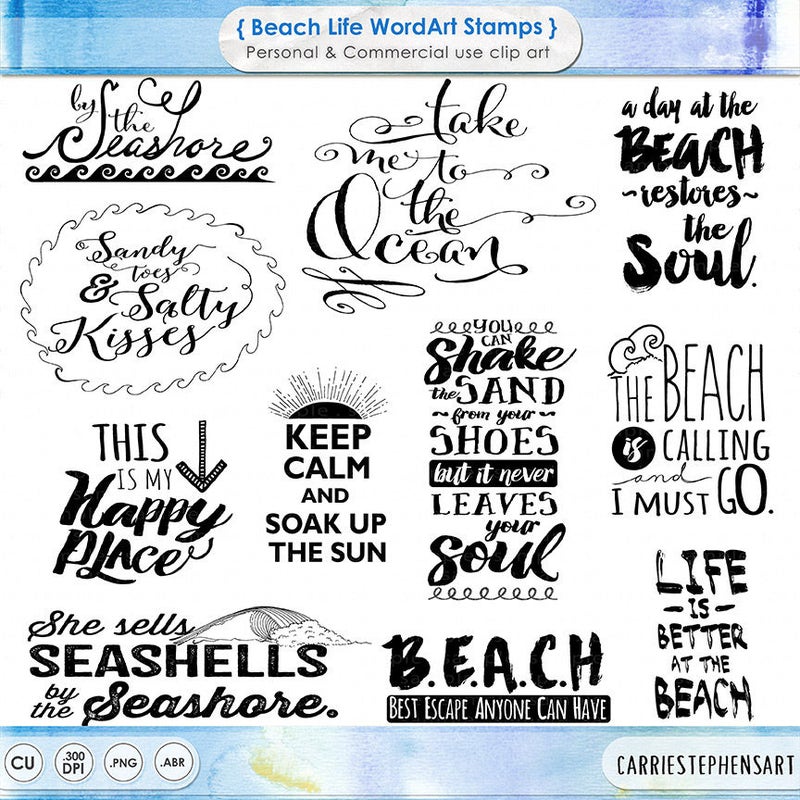 Beach Word Art - Etsy