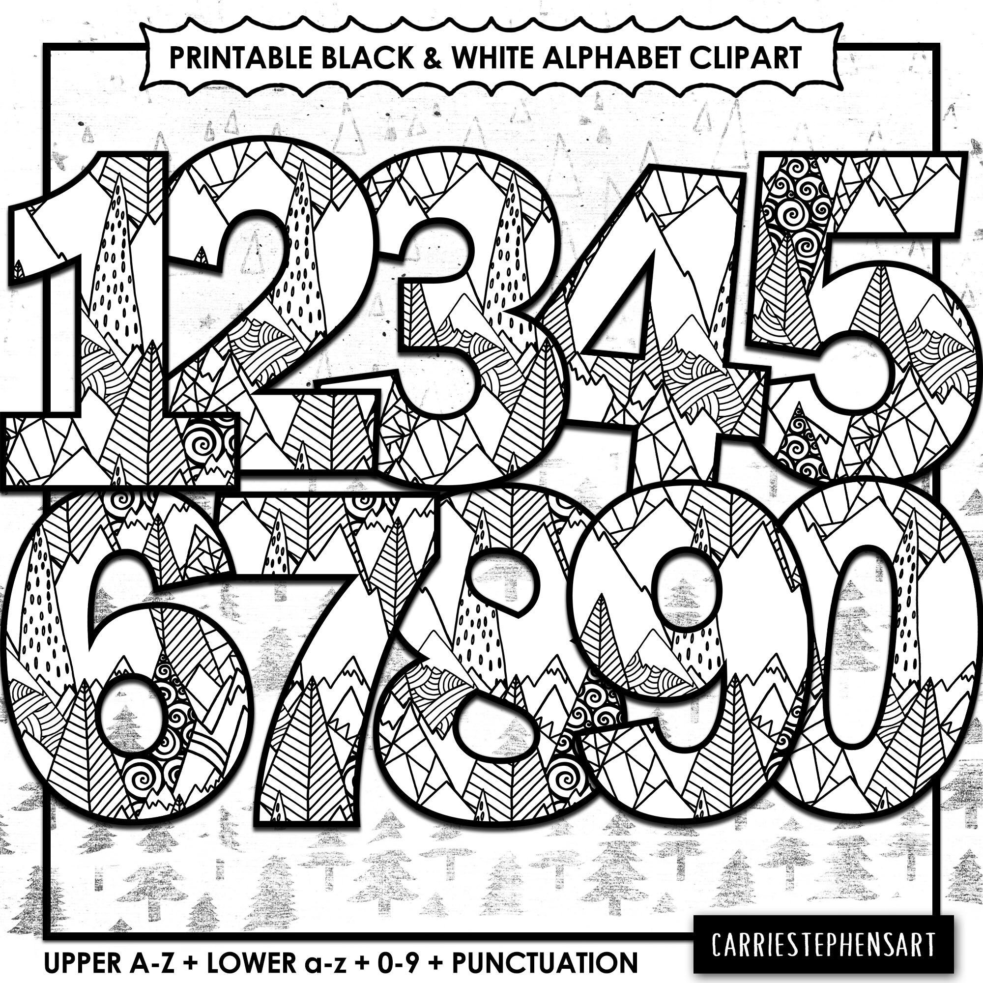 Alphabet ClipArt PRINTABLE Bulletin Board Letters Zen | Etsy