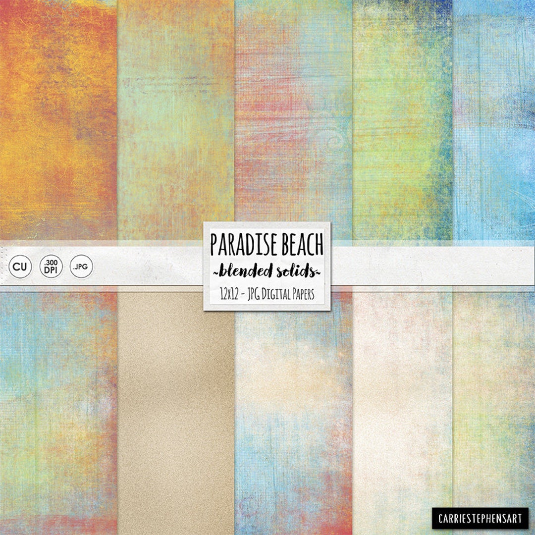 Paradise Beach Digital Paper Download - Etsy