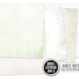 Basic White Digital Papers, off White Lightly Textured Background Paper ...