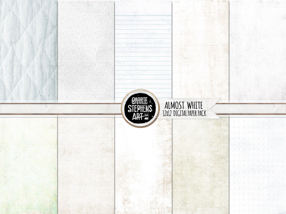 Basic White Digital Papers, off White Lightly Textured Background Paper ...