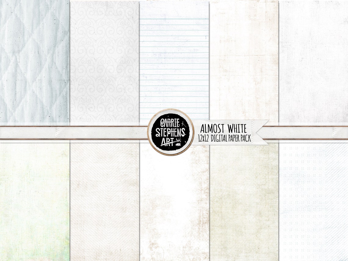 Basic White Digital Papers off White Lightly Textured - Etsy
