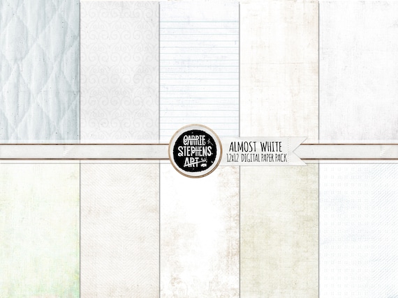 Basic White Digital Papers off White Lightly Textured - Etsy