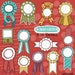 Colorful Award Ribbon Digital Graphics, Celebrating Wins Label Clip Art ...