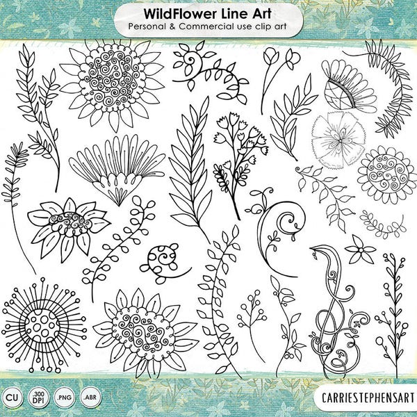 Daisy Digital Stamp - Etsy