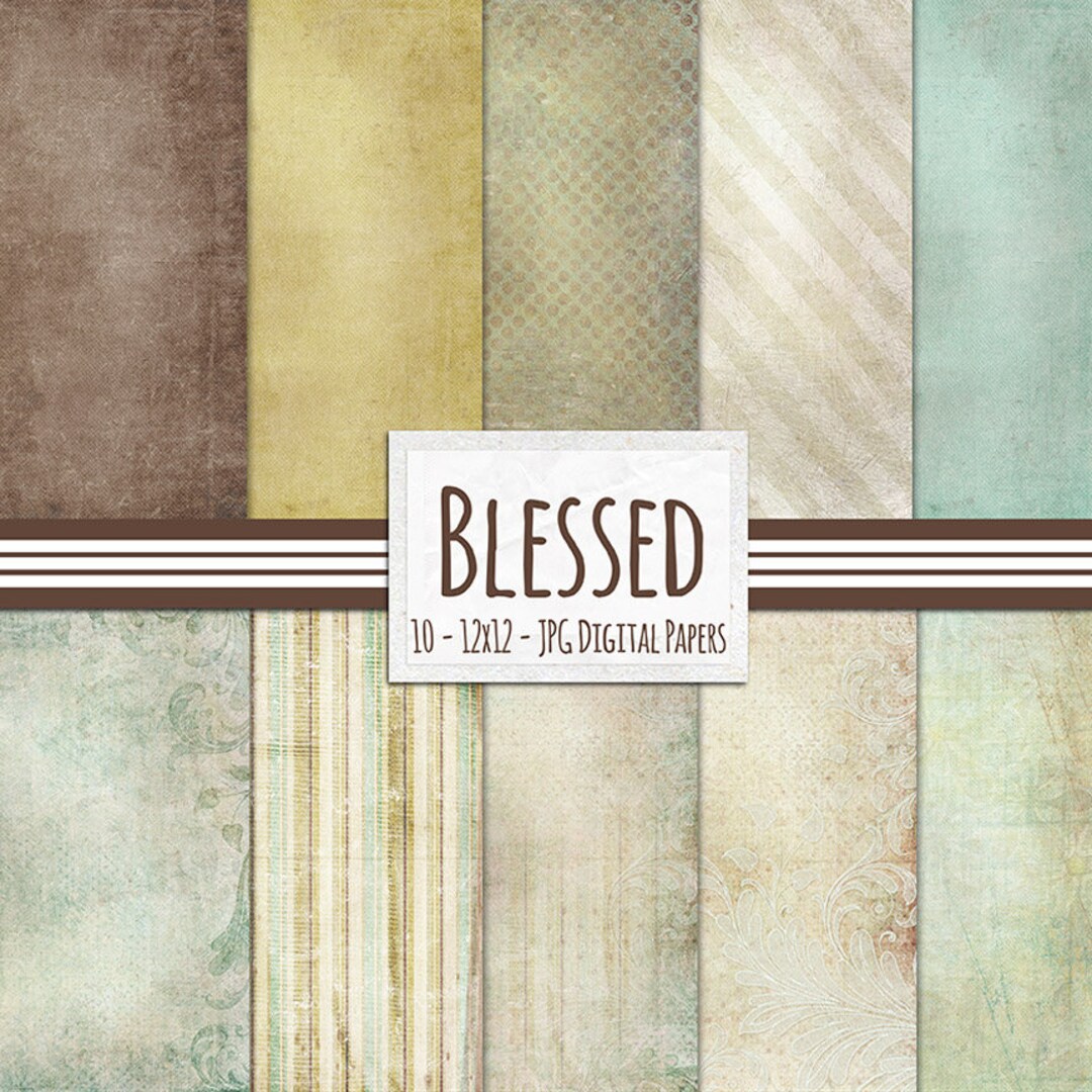 Shabby Chic Baby Scrapbook Paper, Neutral Unisex Digital Paper, Beige ...