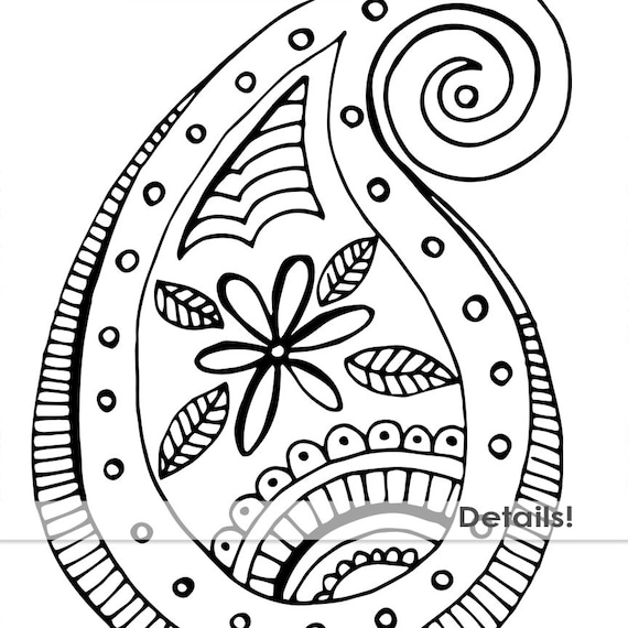 Single Paisley Clip Art