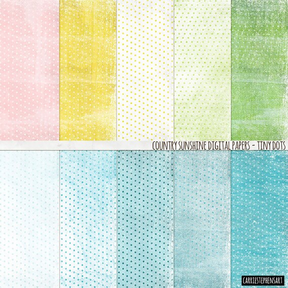 Polka-Dot Digital Scrapbook Backgrounds, Vintage Shabby Chic, Baby ...