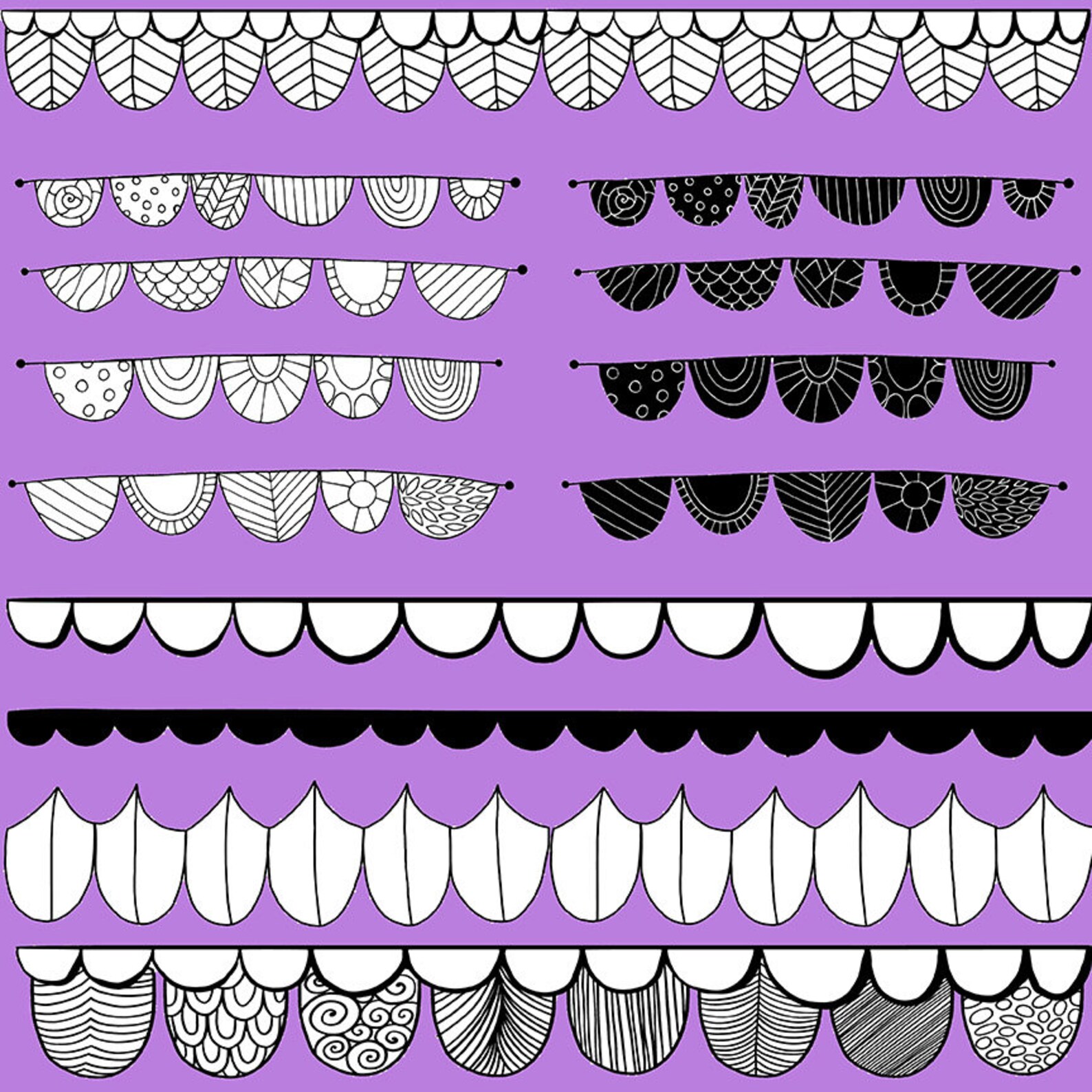 Mermaid Clipart Borders Mermaid Scales Girls Lace Border - Etsy