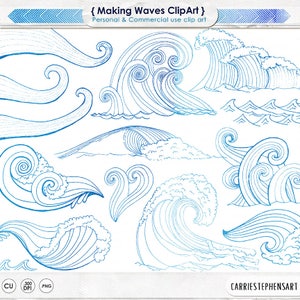 Mermaid Clipart, Surf's Up, Ocean Wave Nautical Clip Art, Beach Wedding ...