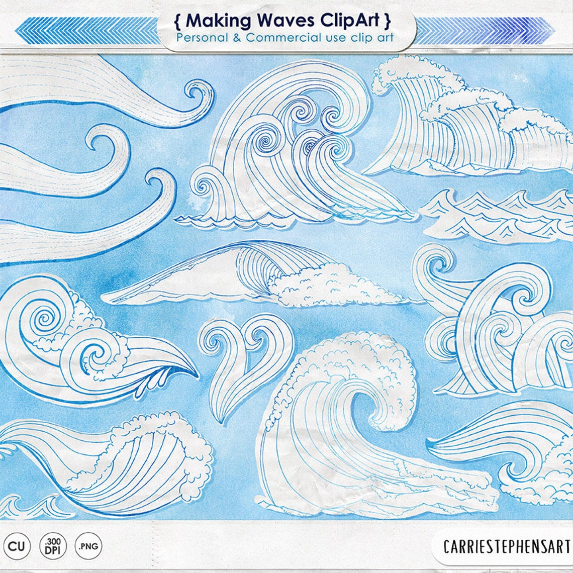 Mermaid Clipart, Surf's Up, Ocean Wave Nautical Clip Art, Beach Wedding ...