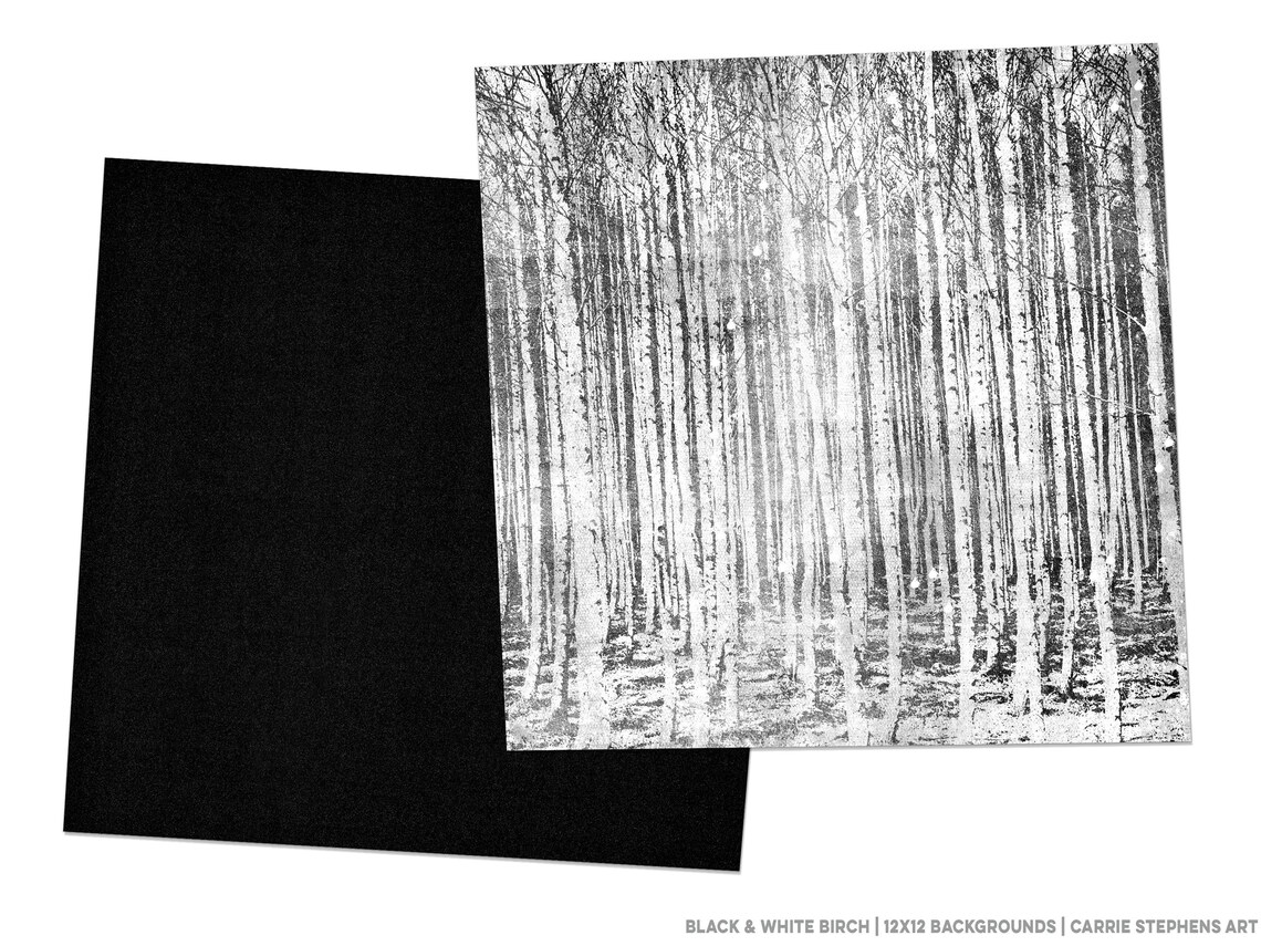 Black & White Birch Wood Grain Digital Paper Pack Textured - Etsy Canada