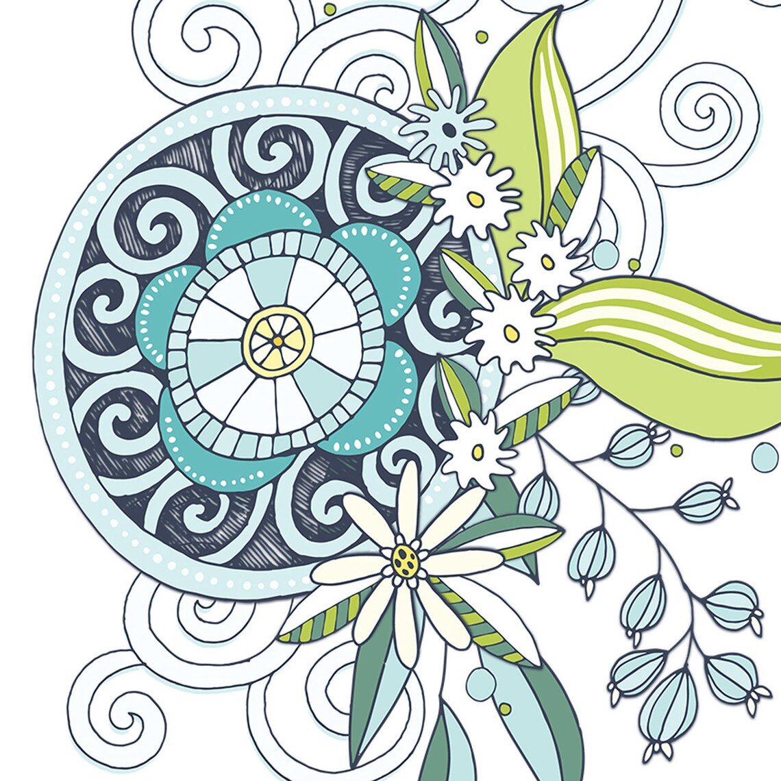 Whimsical Flower Clip Art Boho Floral Bouquets Arrangements | Etsy