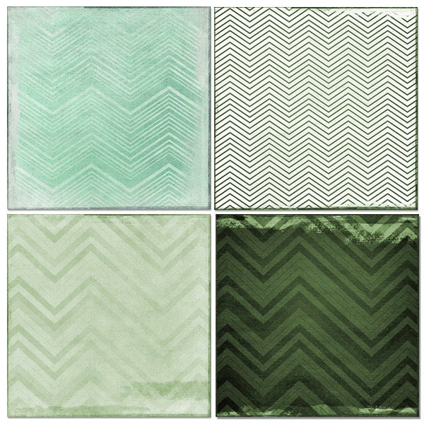 Forest Green Chevron Digital Paper Pack St Patricks Day | Etsy