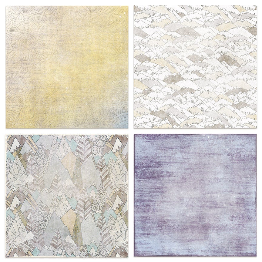 Rustic Digital Paper Mountain Country Chic Cottage Textured - Etsy