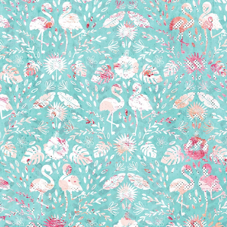 Flamingo Digital Paper Patterns Pink Black Shabby Chic | Etsy