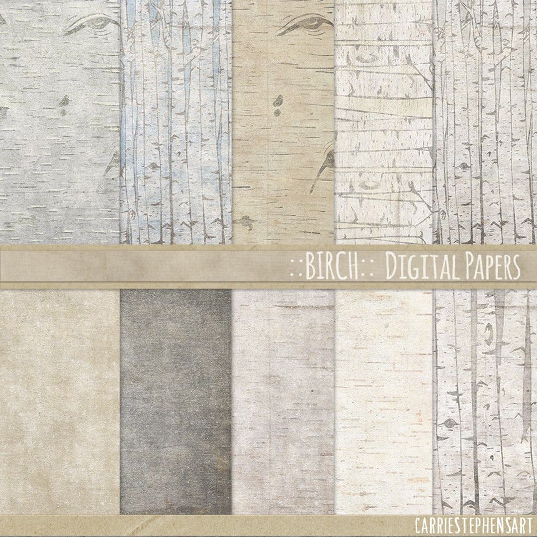 Birch Rustic Wood Digital Paper Pack, Country Farmhouse Wedding ...