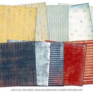Nautical Digital Paper, Shabby Chic, Vintage Worn Texture, Masculine ...