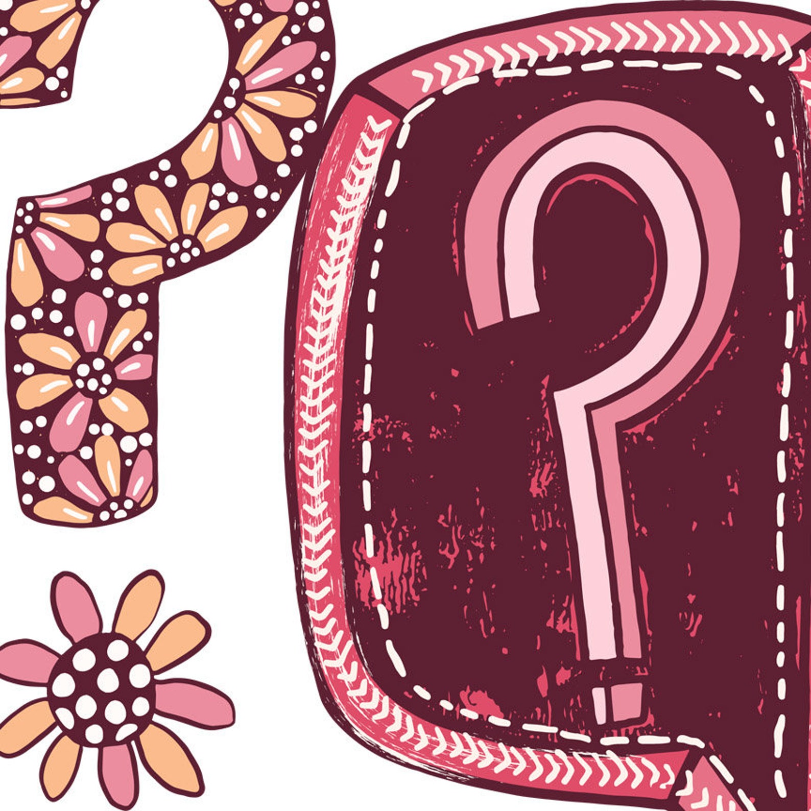 Question Mark Clipart Decorative Question Mark Graphics - Etsy Canada