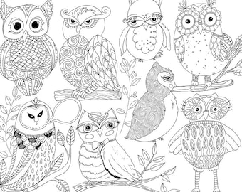 Doodle Forest Animals Clipart Set Hand Drawn (Download Now) - Etsy