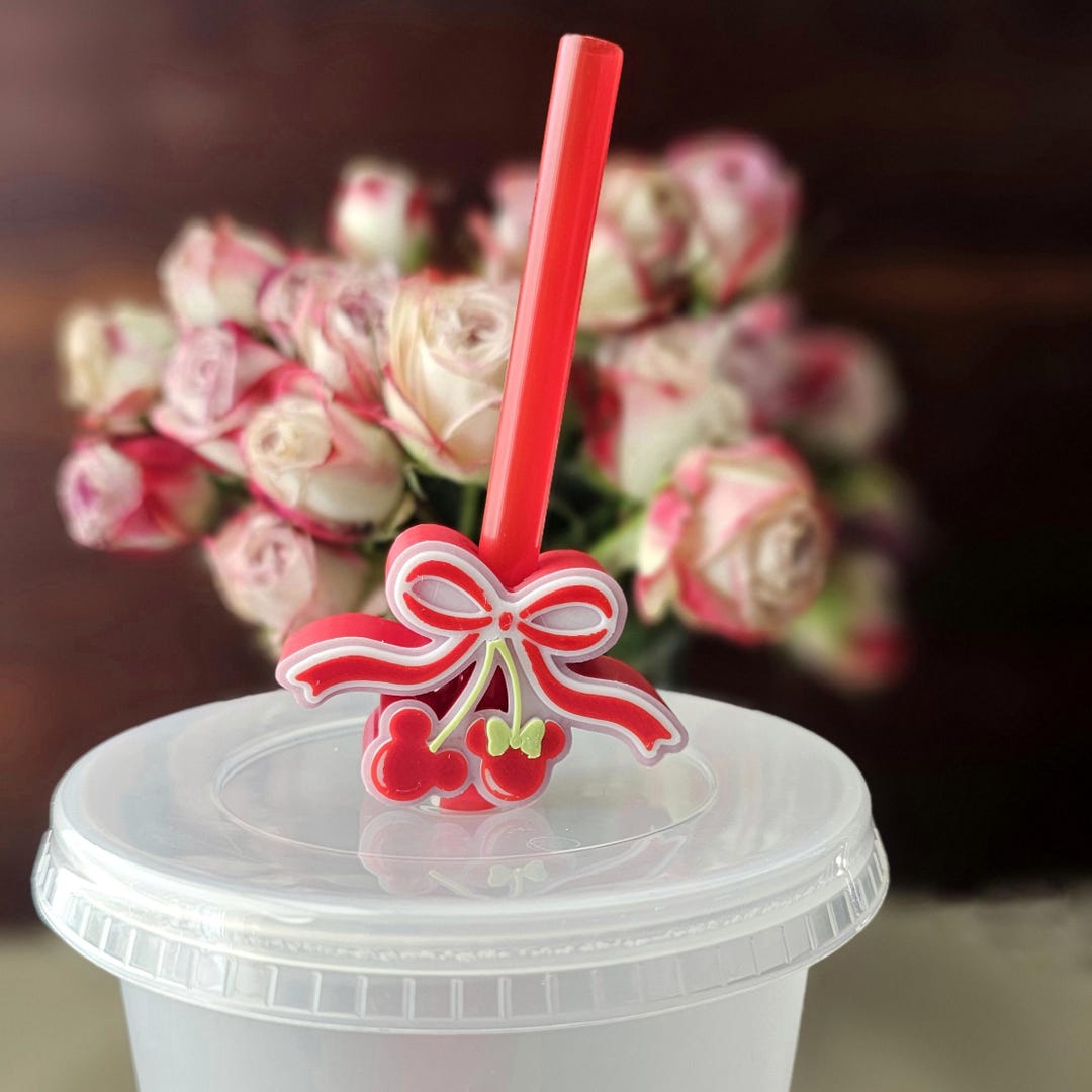 Coquette Cherry Straw Topper - Etsy