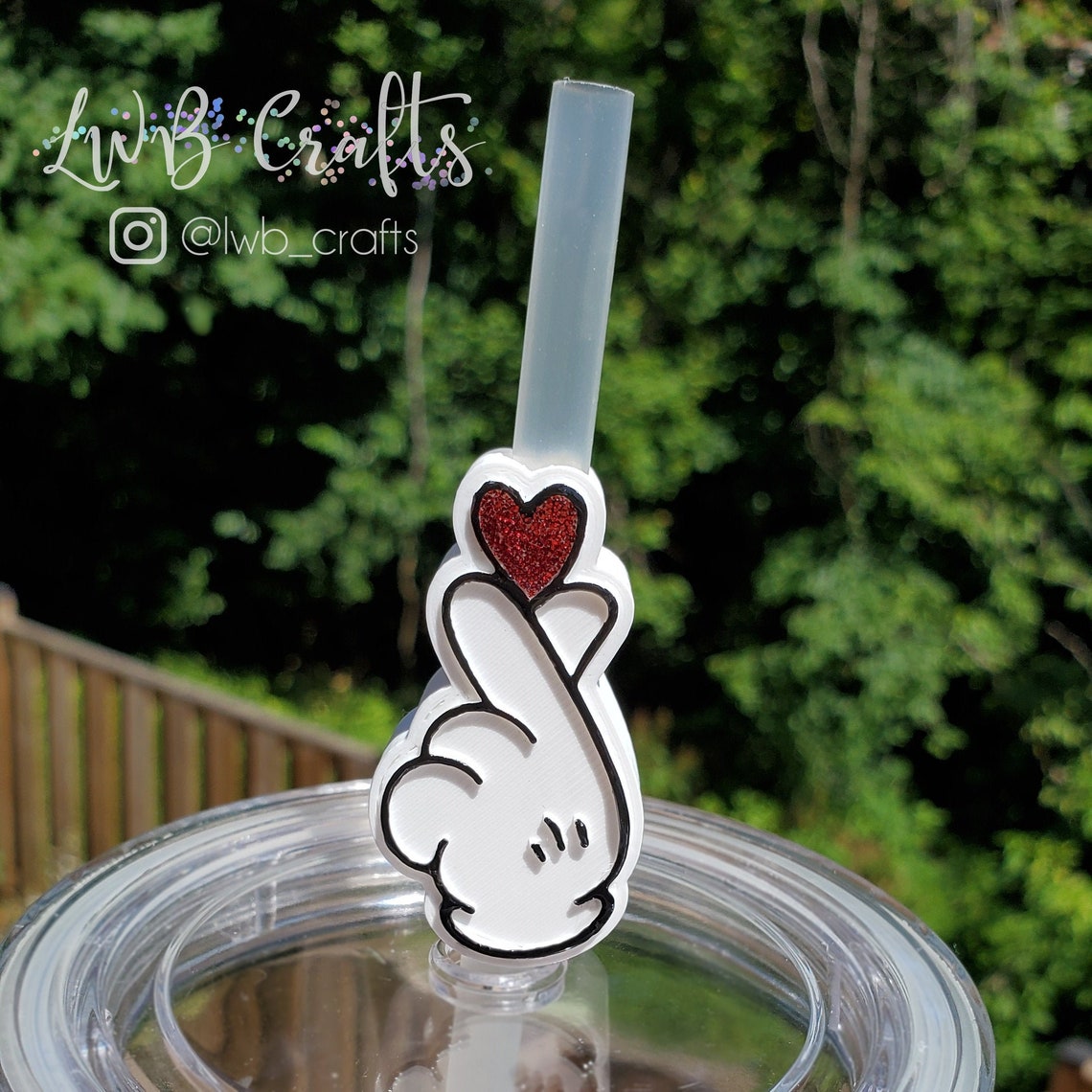 Kpop BTS Army Saranghae Straw Topper | Etsy