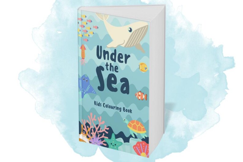 Under the Sea Kids Colouring Book 30 Page Printable Download Ocean ...