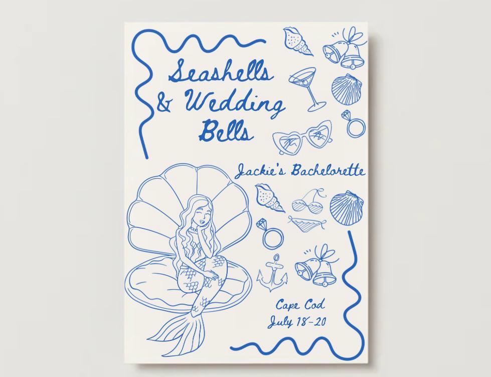 Seashells and Wedding Bells Bachelorette Itinerary - Etsy