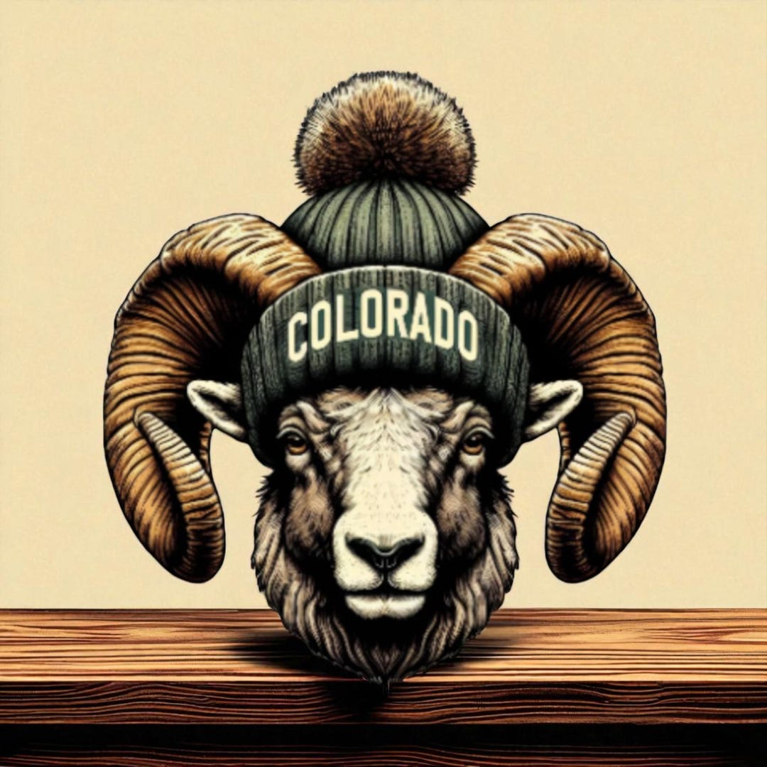 Colorado Ram Sticker – State Pride Animal Vinyl Decal – Mountain Sheep ...