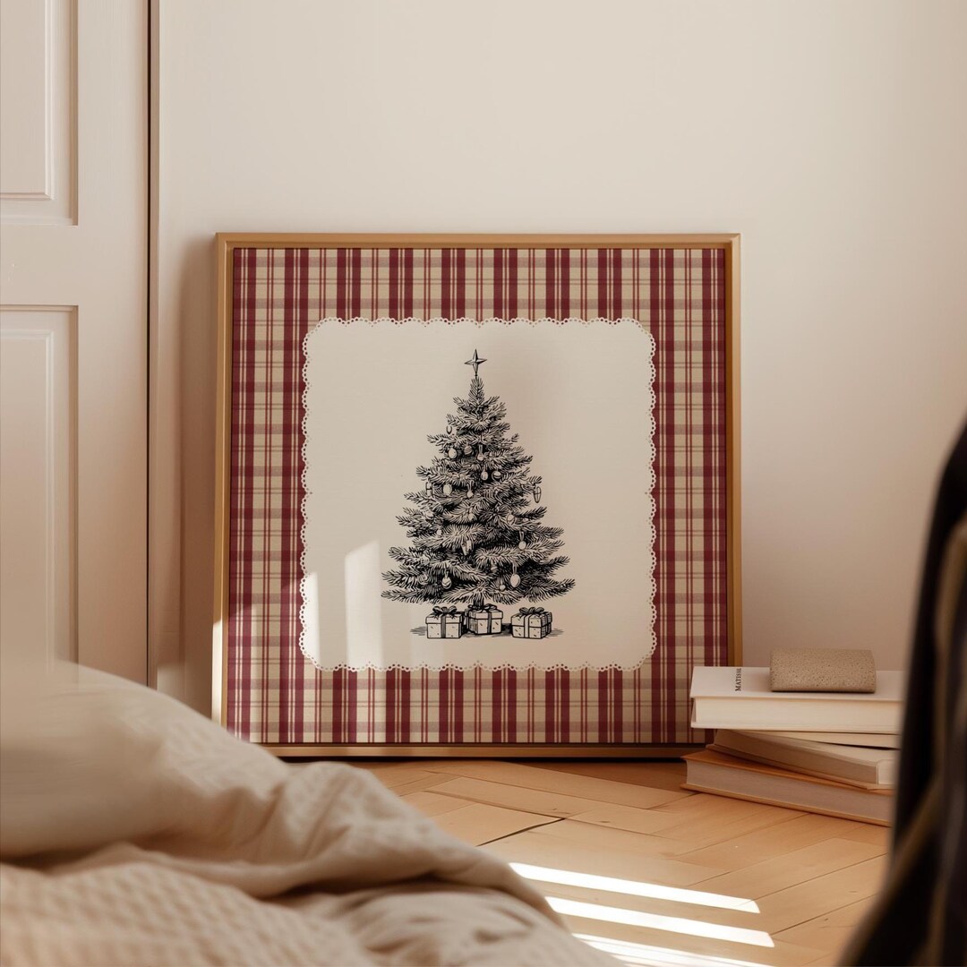 Christmas Tree Print, Cottagecore Holiday Wall Art (digital Download ...