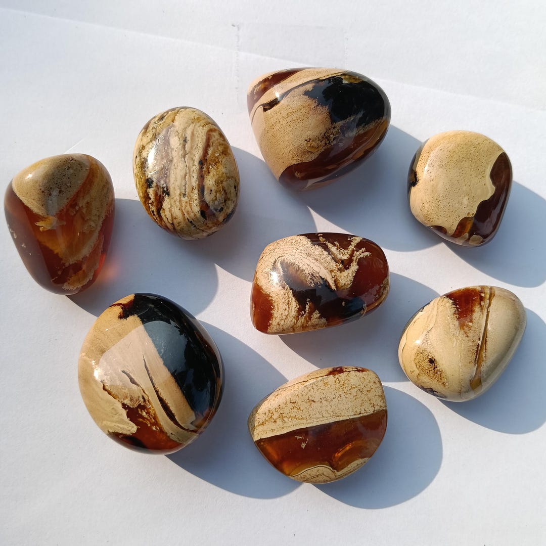 70 Gr Amber Tumbled Polished,indonesia Sumatra Amber Rough Raw Stone ...