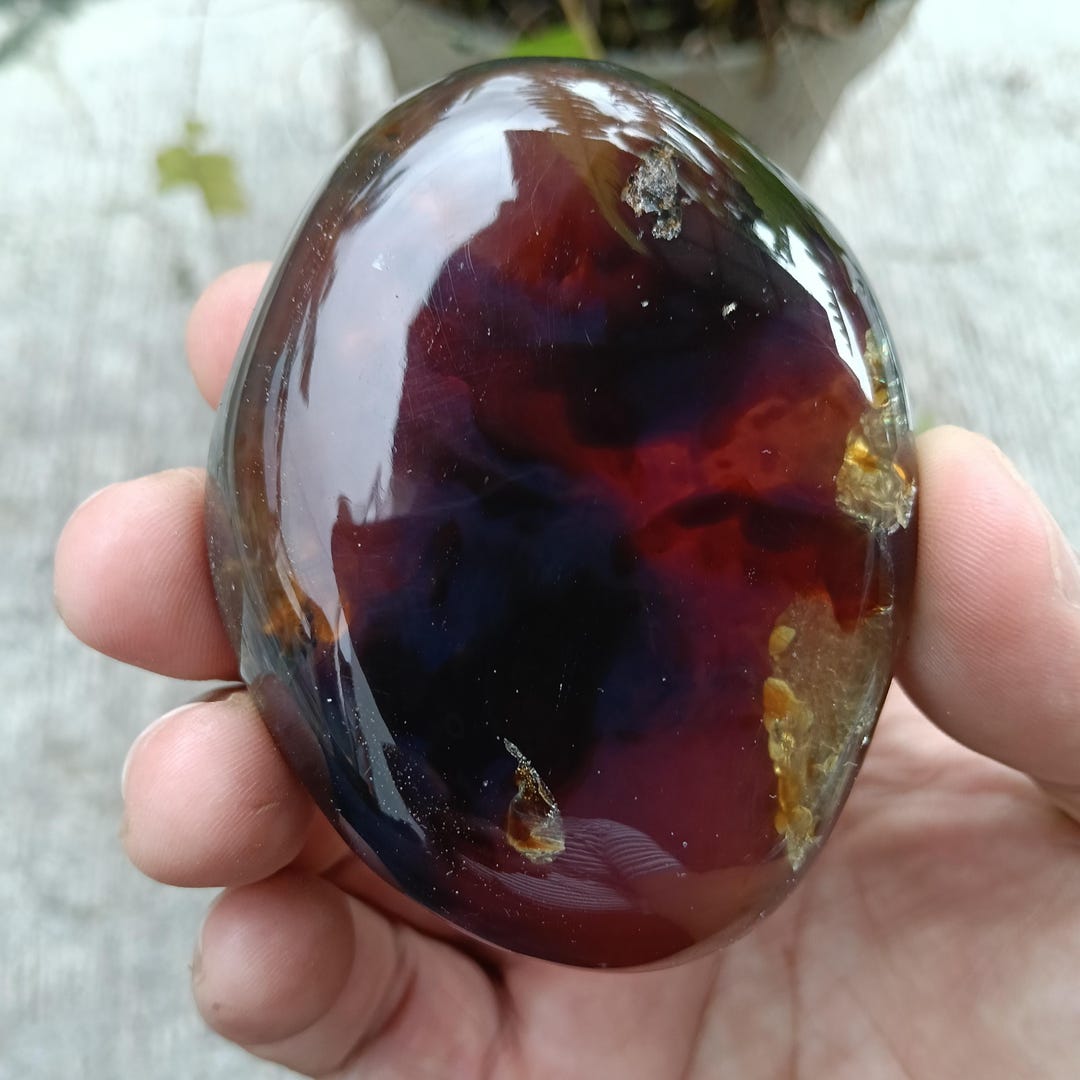 75 Gr Amber Freeform Polished,indonesia Sumatra Amber Rough Raw Stone ...