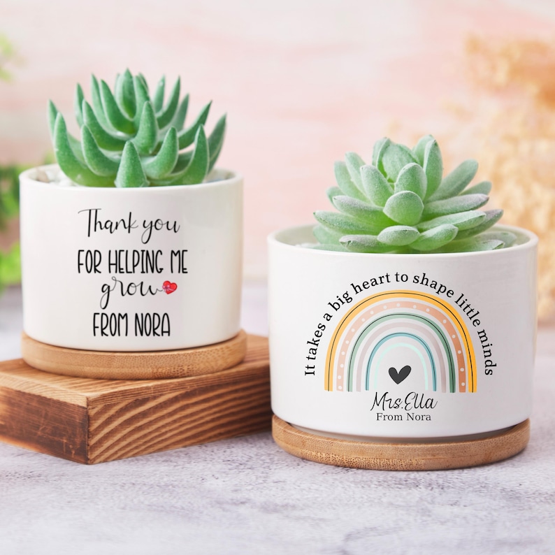 Personalized Teacher Flower Pot,thank You Teacher Plant Pot ...