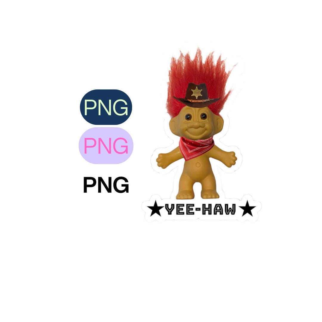 Cowboy Troll Doll Png, Cowboy PNG, Cowboy Downloadable Digital File - Etsy