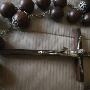 Vintage Large Wooden Bead Rosery for Monk or NUN Catholic Religious ...