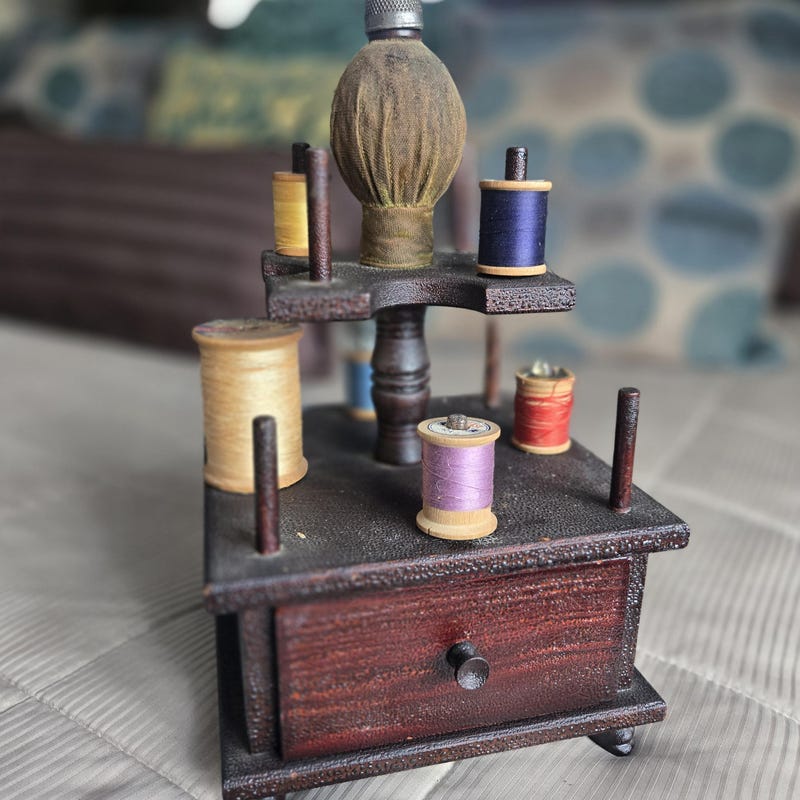 Antique Thread Cabinet - Etsy