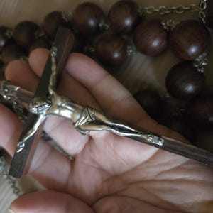 Vintage Large Wooden Bead Rosery for Monk or NUN Catholic Religious ...