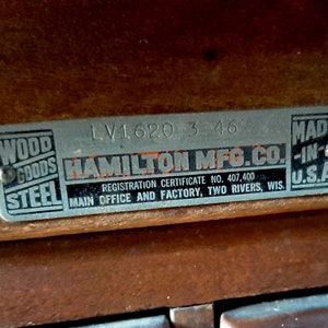 Antique Vintage Hamilton Mfg Drafting Engineer Architect Desk Original ...
