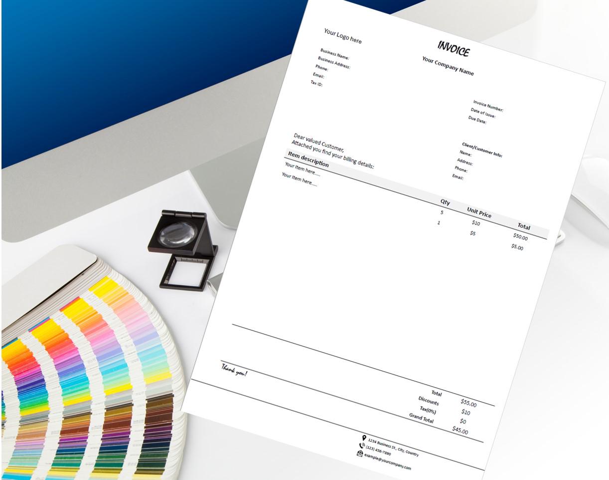 Editable-fillable Sales Invoice Template in MS Word & Fillable ...