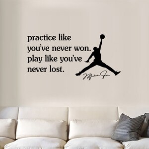 Michael Jordan Jumpman Practice Quote Vinyl Wall Decal/words/sticker ...
